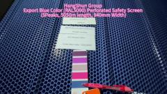 Export Blue color (RAL5000) Perforated Safety Screen Product