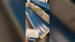 Export 4050mm Blue color (RAL5010) 5Peaks Perforated Safety Screen Package In wooden box