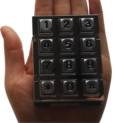 vandal proof industrial phone keypad with 12 keys backlight for Taiwan