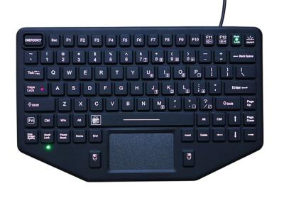 China AZERTY Rugged Keyboard shock resistant with RED Illuminating low profile keys for sale