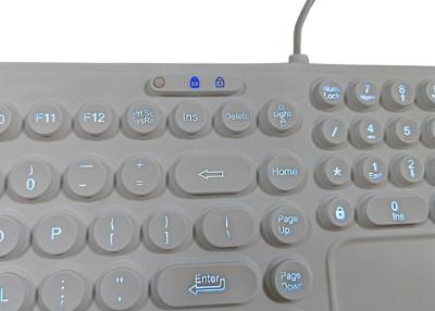 China DOT Round Shape Medical Keyboard with touchpad and white LED supporting smart card for sale