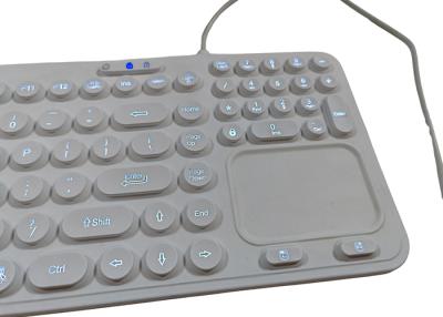 China DOT Round Shape Medical Keyboard with touchpad and white LED supporting smart card for sale