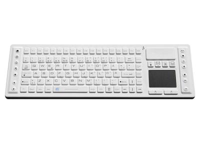 China Bluetooth 5 wireless medical keyboard with rugged touchpad and battery for sale