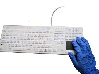 Китай Hospital grade antimicrobial medical silicone keyboard with touchpad and five magnets продается