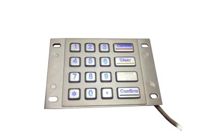 중국 IP65 illuminated industrial metal keypad with numeric keypad and functional keys 판매용