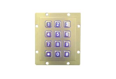 China Azul que hace excursionismo el telclado numérico industrial del metal con 4 x 3 y la interfaz USB para el quiosco en venta