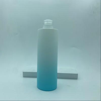 Cina Imballaggio cosmetico Cura della pelle Tonatore di vetro a gradiente blu chiaro con tappo a vite in vendita