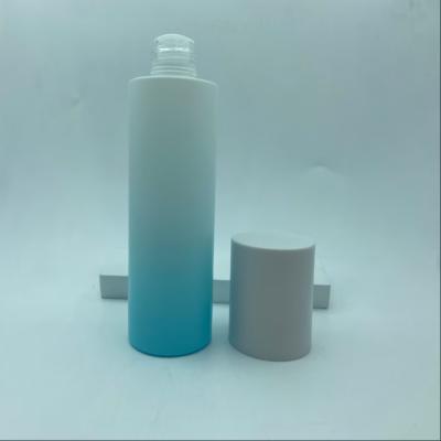 Cina Imballaggio cosmetico Cura della pelle Tonatore di vetro a gradiente blu chiaro con tappo a vite in vendita
