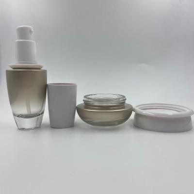 Cina Flacone di lozione, flacone cosmetico con pompa e tappo, vasetto di crema, packaging cosmetico OEM in vendita