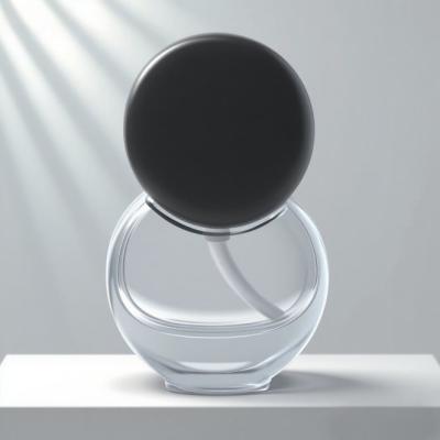 China Customizable 30ml Round Foundation Glass Bottle with Thick Bottom, Makeup Primer and Serum Bottle for Cosmetic Products for sale