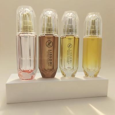 China Van de het Glaslotion van de pomppers 120ml de Kosmetische Fles Hexahedral Diamond Appearance Te koop