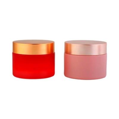 Kruiken van de het Glas Kosmetische Room van 20g 30g 50g de Blauwe, OEM van de Roomflessen van de Glaskruik Kosmetische Verpakkende