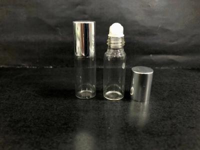 China Reusable Glass Vials Glass Roller Bottle , Roll On Bottles Round Glass Storage Vials OEM for sale