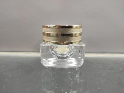 アルミニウム帽子の化粧品が付いている熱い押す15g明確なクリーム色の瓶はOEMをびん詰めにする