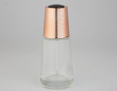 China Round Hot Stamping  Essential Oil Bottles 35ml Glass Dropper Bottles OEM for sale