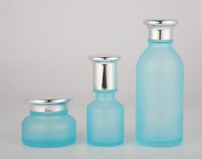 Skin Care Packaging MSDS 130ml Glass Cream Bottles Customized Logo and Painting