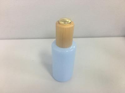 China 30ml Glass Dropper Bottles hot sell  / Glass With Bamboo Collar Essential Oil Bottles OEM for sale