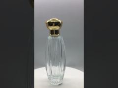 Роскошные высокорослые пустые флаконы духов 100ml гофрируют спрейер с круглой крышкой золота