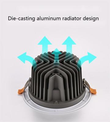 Китай потолок СИД Downlight слепимости 45W 4000K анти- затемняя φ140mmxH105mm продается