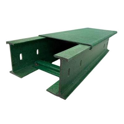 China Heavy Duty FRP Ladder Cable Tray Anti Corrosion Paint 100x200mm 450kg Industrial Network Cables for sale