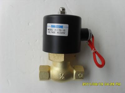 China AC 220V 3/4 inch messing elektrisch magneetventiel voor warm water NC Te koop