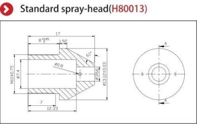 China Precise Nozzle Ionizer Accessories , Ionizing Air Nozzle Standard Spray Head for sale