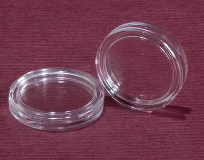 China Clear and Transparent Round Acrylic Commemorative Coin Display Capsule for sale