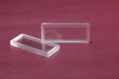 China Rectangle coin storage capsule, transparent coin display capsule, square coin capsule,PMMA coin capsule for sale