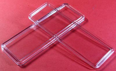 China Transparent coin capsule, Rectangle Acrylic Commemorative Coin Display Capsule, PMMA coin capsule for sale