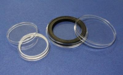 China PMMA Coin storage capsule, Transparent coin capsule with inlay, round coin capsule, commemorative coin capsule, coin box for sale