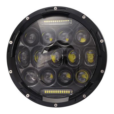 China Led headlight 75w offroad auto led car black/silver for truck with DOT high/low beam HeadLamp Head Ligh for sale