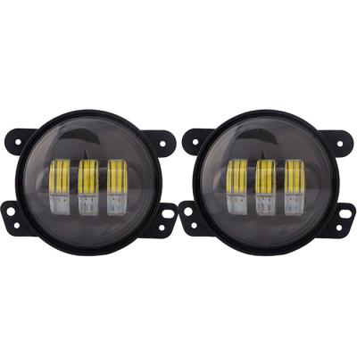 China OEM Auto Parts Car Accessories 30W 4Inch Led Fog Light lamp With Angel Eyes 4