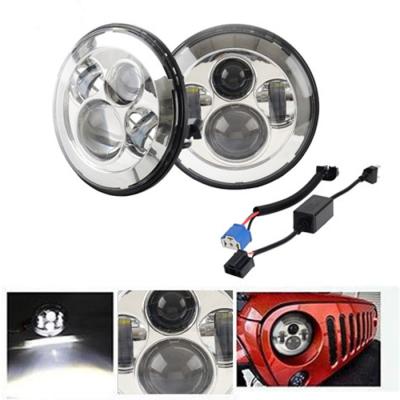 China Emark Approved 47W 7inch Round LED Headlight High Low Beam 7