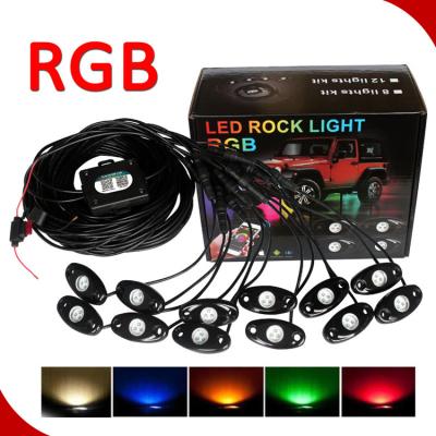 China Deck boat rgb deck light led rock light 4/6/8/12 pods for sale