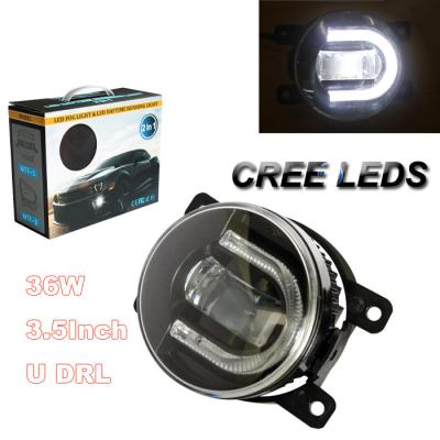 China TOP selling 2 In 1 Automobiles LED Fog Light + LED Daytime Running Light With Car Led Fog Light Universal for sale