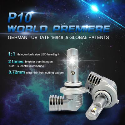 China Sliver color unique design P20 P10 mini size led headlight led car headlights hb3 9005 hb4 9006 h7 h11 for sale