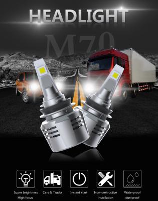 China M70 led headlight car & Truck 80w 80000lm high power led bulb h4 h7 9005/hb3 9006/hb4 9012 for car headlight kit for sale