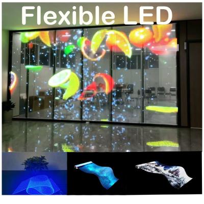 China Flexible Transparent LED Display Film P5/P6/P10 for sale