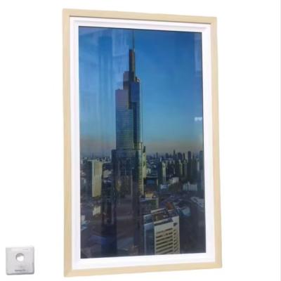 China 32inch Art Screen Wooden Frame Digital Signage Art Screen Smart Photo Booth Smart Oil Painting Frame Smart TV for sale