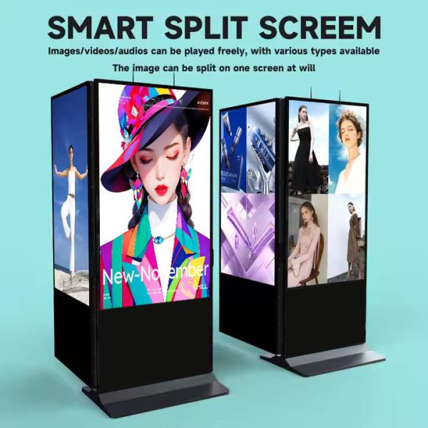 Quality 55inch Double Side Floor Standing Kiosk Digital Sigange for sale
