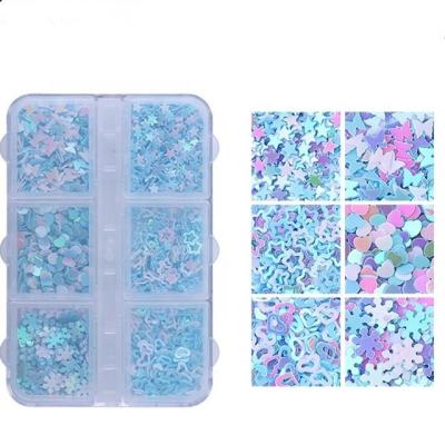 China Add Sparkle to Your Decoration Parties with 6 Box Set of PVC Sequins Star Heart Moon Number and Elephant Shapes 3mm Size for sale