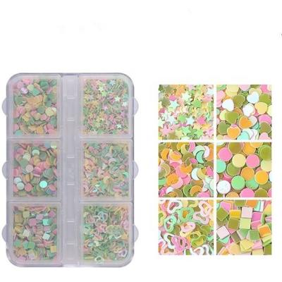 China Add Sparkle to Your Decoration Parties with 6 Box Set of PVC Sequins Star Heart Moon Number and Elephant Shapes 3mm Size for sale
