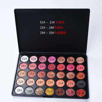 China OEM/ODM Yes We Provide OEM Highly Pigmented Vibrant Color Eyeshadow Palette with 35 Colors for sale