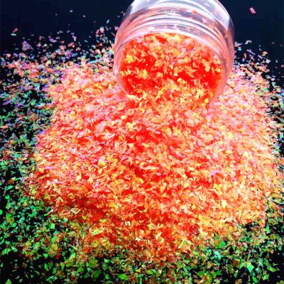 China Excellent Nail Art Effect Glitter Flakes Orange Glitter Adds Shine to Your Crafts for sale