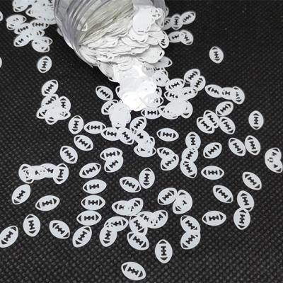 China Create a Stunning National Football League Display with 6mm Bulk Glitter in Rugby Shape for sale