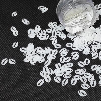 China Create a Stunning National Football League Display with 6mm Bulk Glitter in Rugby Shape for sale