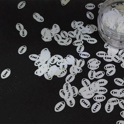 China Create a Stunning National Football League Display with 6mm Bulk Glitter in Rugby Shape for sale