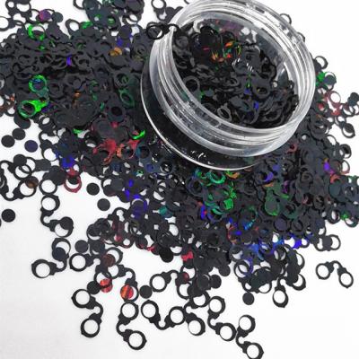 China Customized Color Glitter Shapes Quicksand Handcuffs and Stethoscope Sequin Father's Day Occasion Custom Glitter Crafts for sale