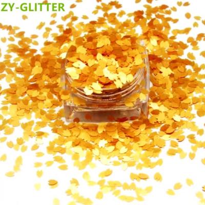 China Die Cutting Printing Matte Shaped Glitter Poly Flower Petals Glitter Shape Perfect for Wedding Table Decorations for sale