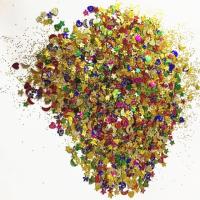 Quality Person Christmas Eye Shadow Glitter Mixed Chunky Sequins PVC Moon Heart Pentacle for sale